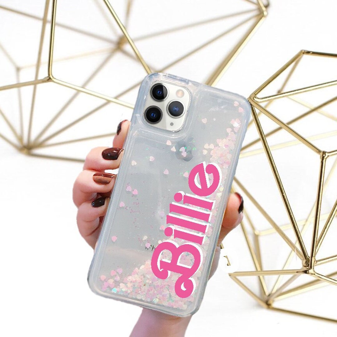 Pink Glitter iPhone 15 Pro Case Personalize Name iPhone 15 Pro Max Case ...