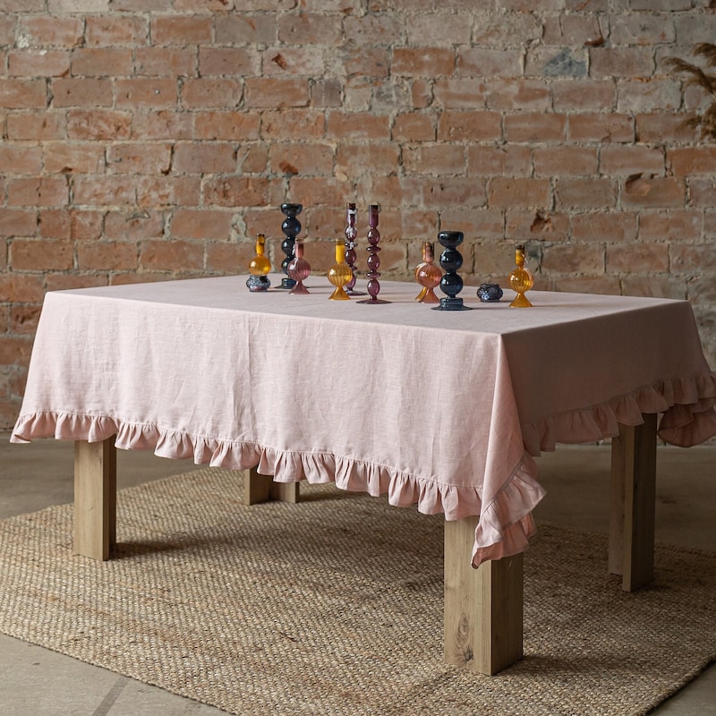 Pink Tablecloth - Etsy