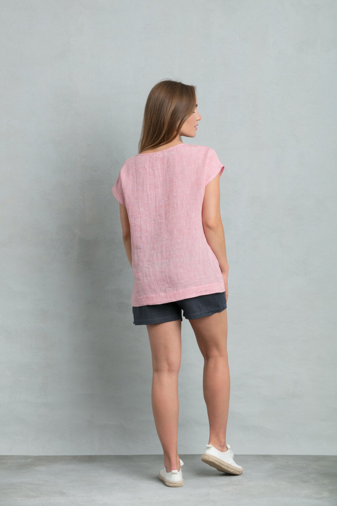 Simple Top Linen Every Day Linen Top Women Loose Blouse Drop | Etsy