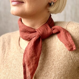 Linen Scarf, Linen Gauze Bandana, Lightweight Neckerchief - Etsy