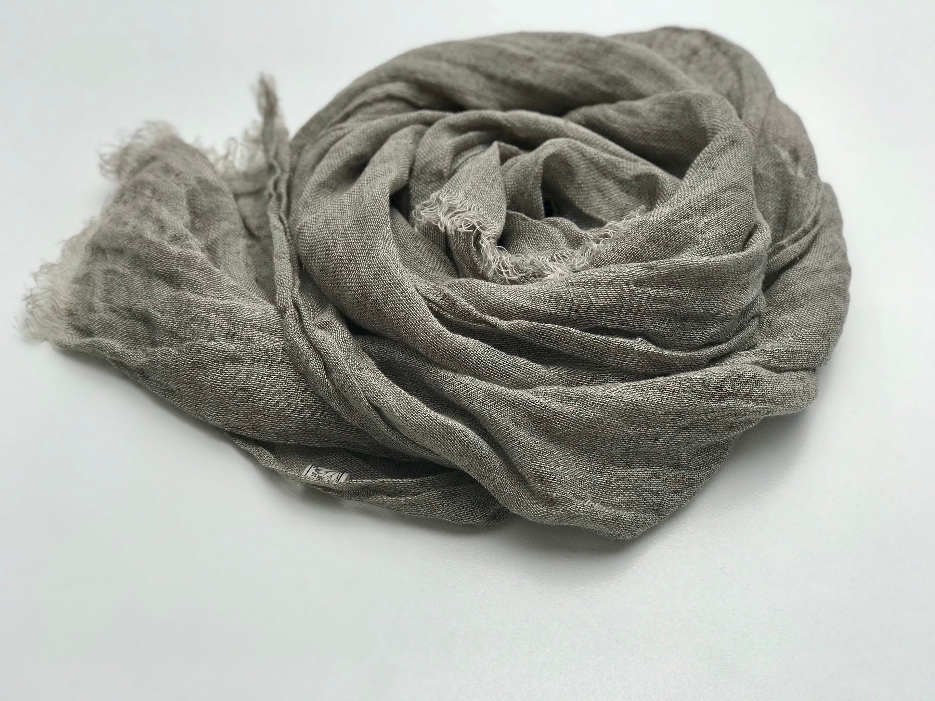 Men Scarf Linen Scarf for a Man Natural Not Dyed Linen | Etsy