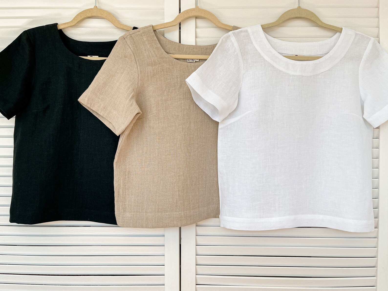 Simple Linen Crop Top Short Sleeve Tee Basic Top Linen - Etsy