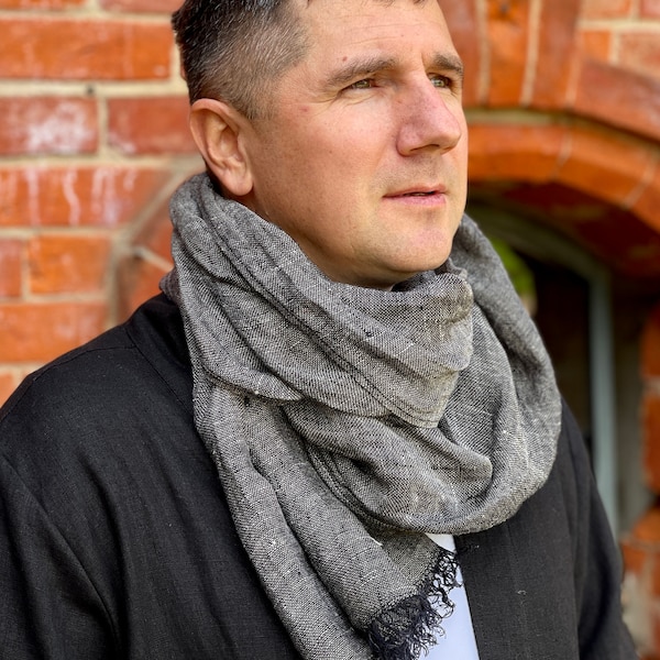 Grey Scarf - Etsy