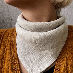 Linen Scarf, Linen Gauze Bandana, Lightweight Neckerchief - Etsy