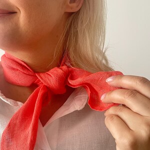 Linen Scarf, Linen Gauze Bandana, Lightweight Neckerchief - Etsy