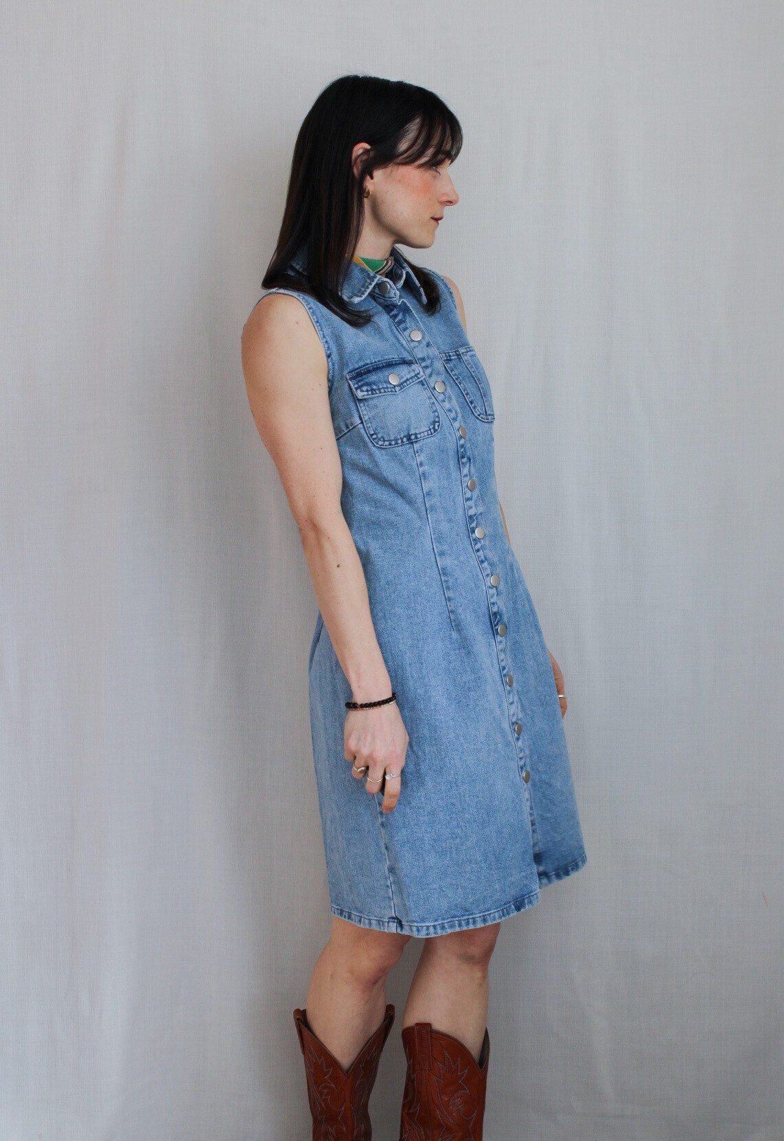 Collared Denim Dress UK Size 8 - Etsy