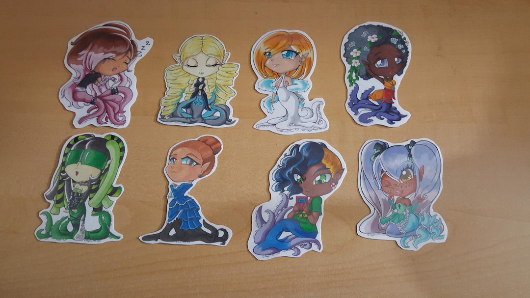 Octo Lady Stickers - Etsy
