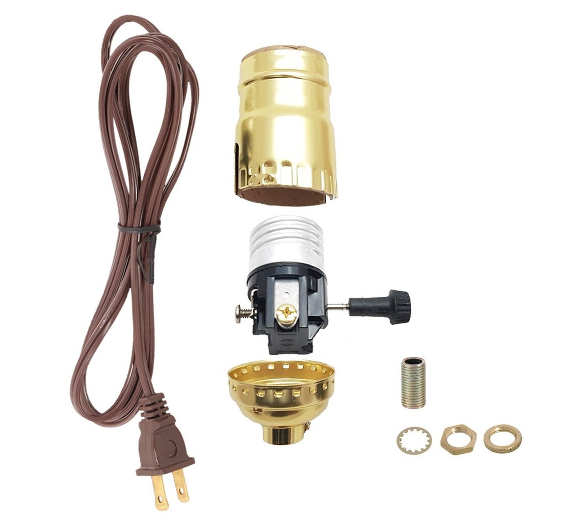 Table Lamp Rewiring Kit 3 Finishes to Choose From: Brass - Etsy