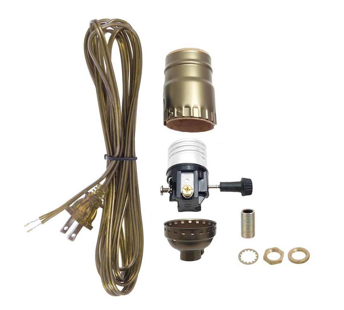 Table Lamp Rewiring Kit 3 Finishes to Choose From: Brass - Etsy