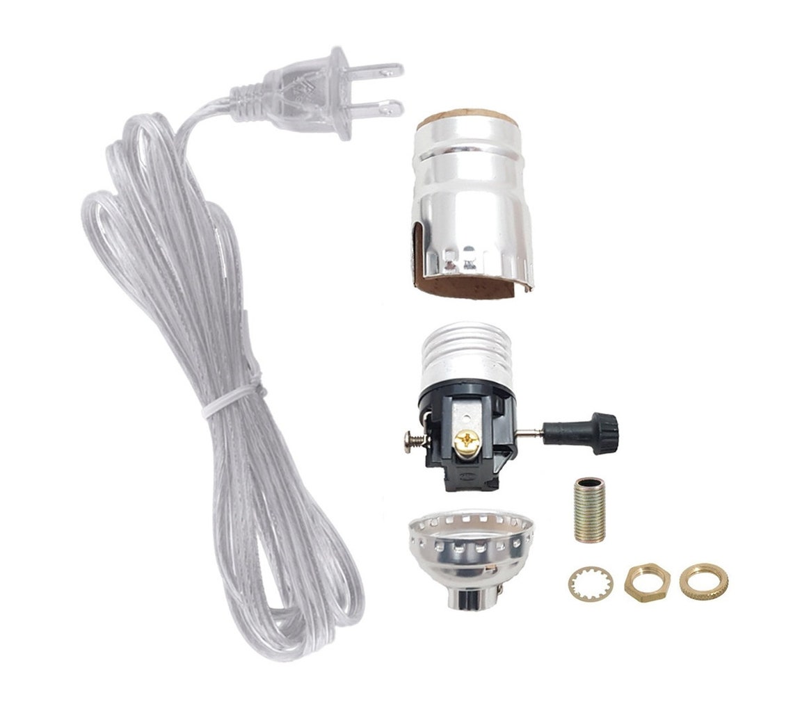 Table Lamp Rewiring Kit 3 Finishes to Choose From: Brass - Etsy
