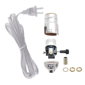 Table Lamp Rewiring Kit, 3 Finishes to Choose From: Brass, Nickel and ...