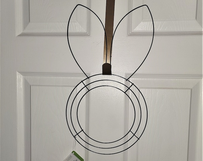 Bunny Shaped Metal Wreath Form Easter Decoration Frame DIY - Etsy