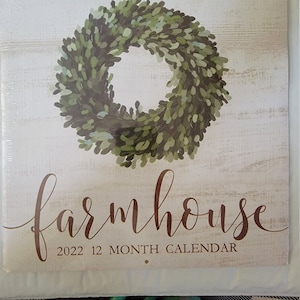Farmhouse 2022 Wall Calendar Dollar Tree RARE FIND Farmhouse Decor ...