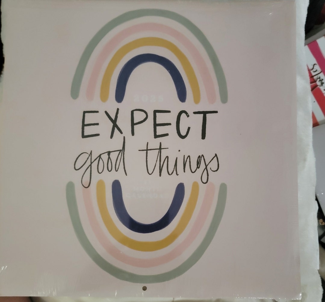 2025 Monthly Wall Calendar Dollar Tree RARE Expect Good Things Handmade ...