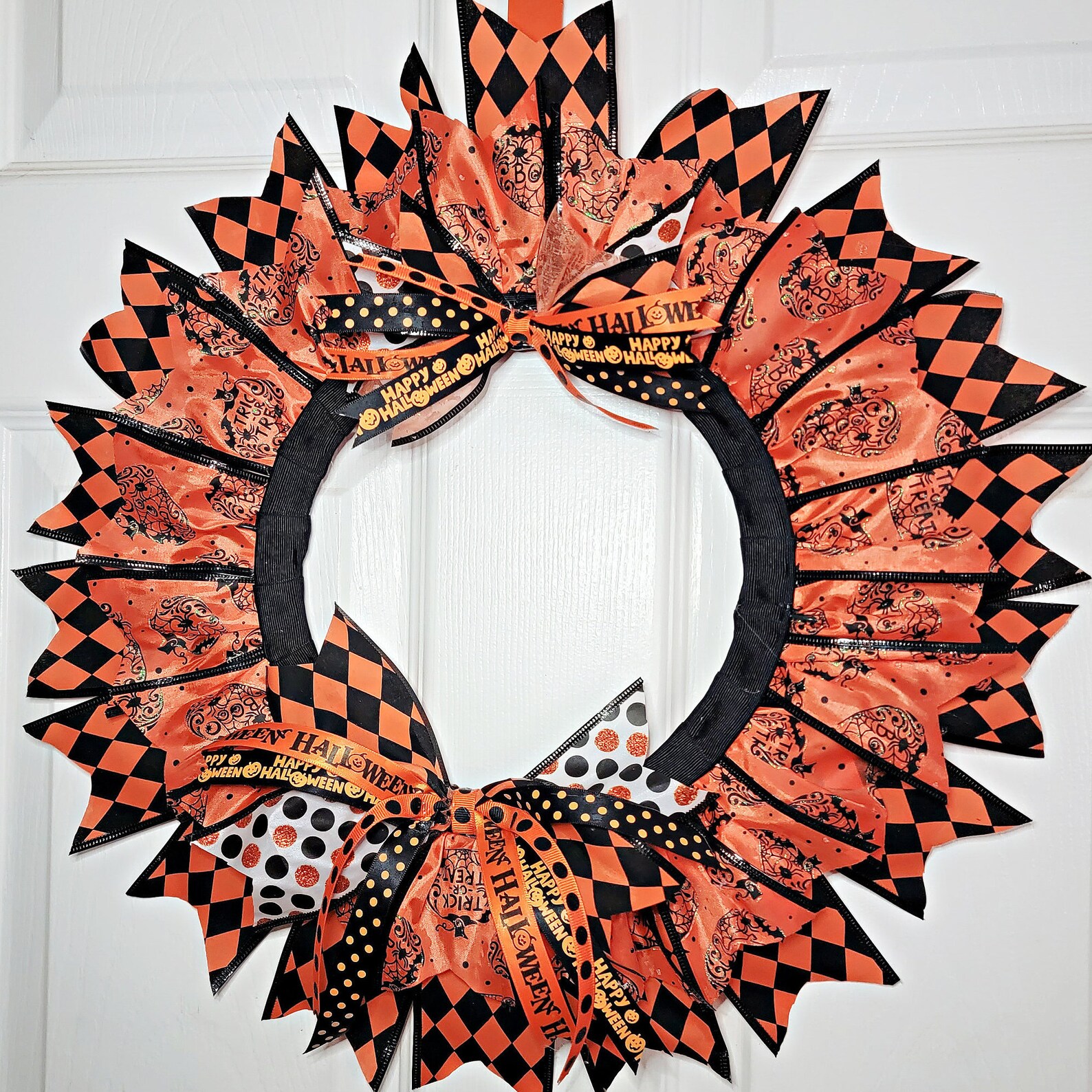 Halloween Wreath Cute Halloween Door Decor Primitive Rustic | Etsy