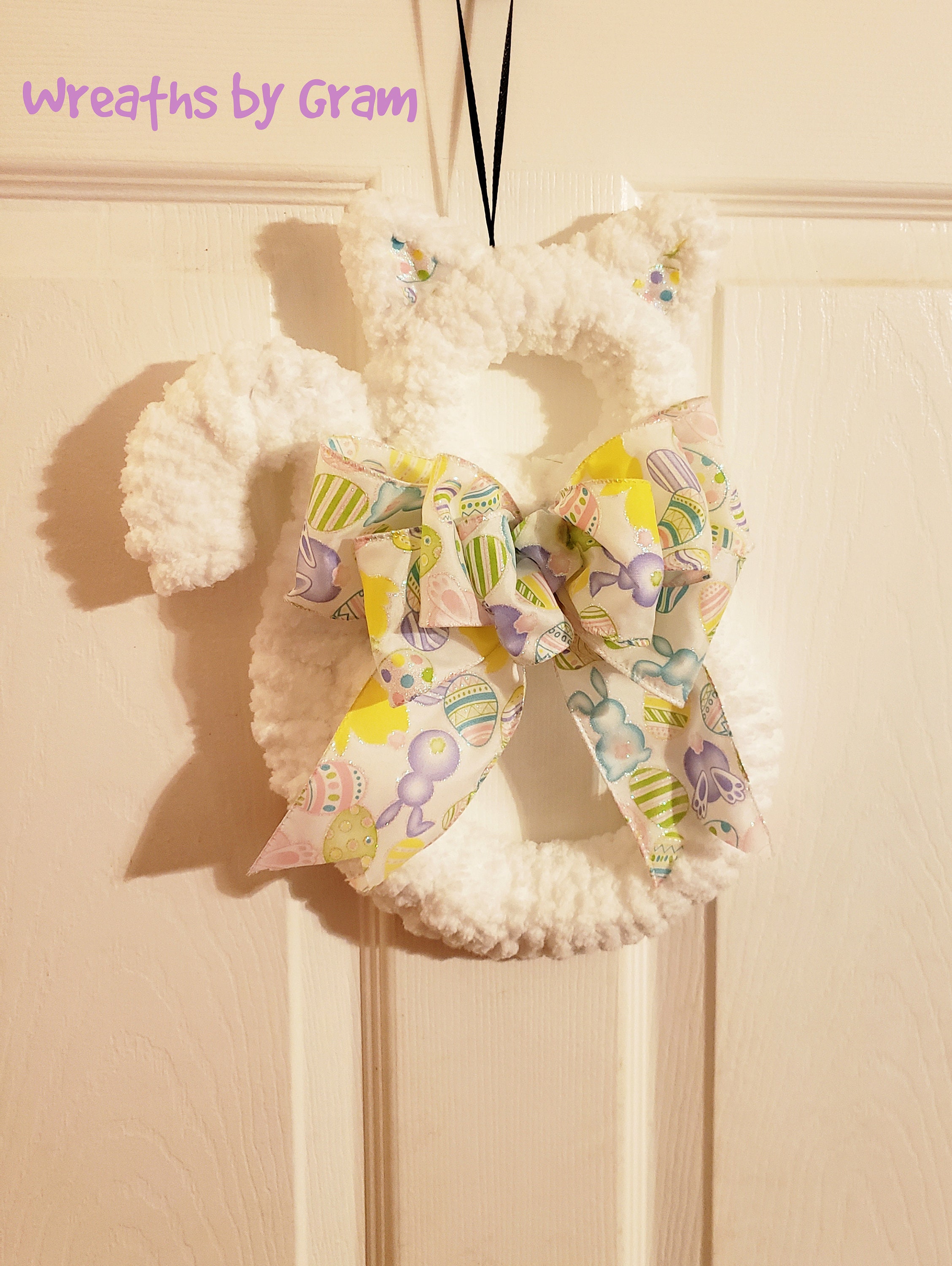 Cat Spring Wreaths for Front Door Easter Cat Door Hanger Cat | Etsy