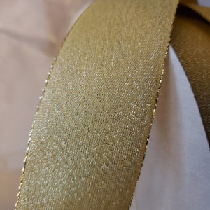 1 3/8" X 10 Yds Gold Ribbon Holiday Ribbon Wholesale Bouquet Ribbon ...