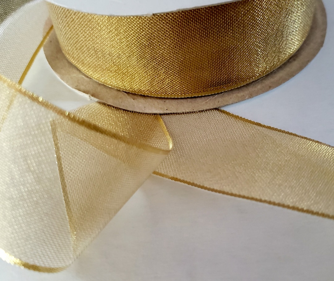 1 1/2 X 10 Yds Gold Metallic Ribbon for Wedding Wands Party Wands ...