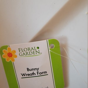 Bunny Shaped Metal Wreath Form Easter Decoration Frame DIY Wreath Deco ...