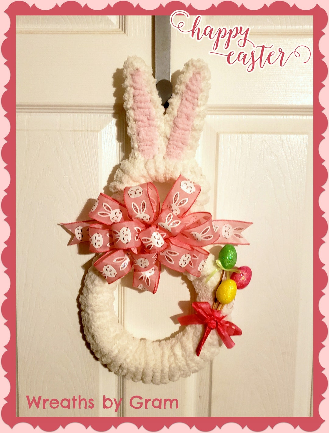 Easter Wreath; Bunny Wreath; Easter Bunny Decor; Easter Decorations ...