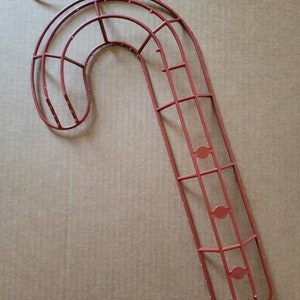 15" Candy Cane Wreath Form Plastic Frame DIY Deco Mesh Burlap Fabric ...