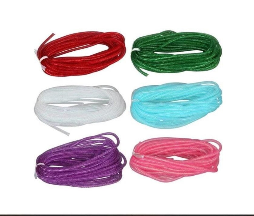 Floral Garden Colored Mesh Tubing 36 Ft Wreath Attachments Deco Flex ...