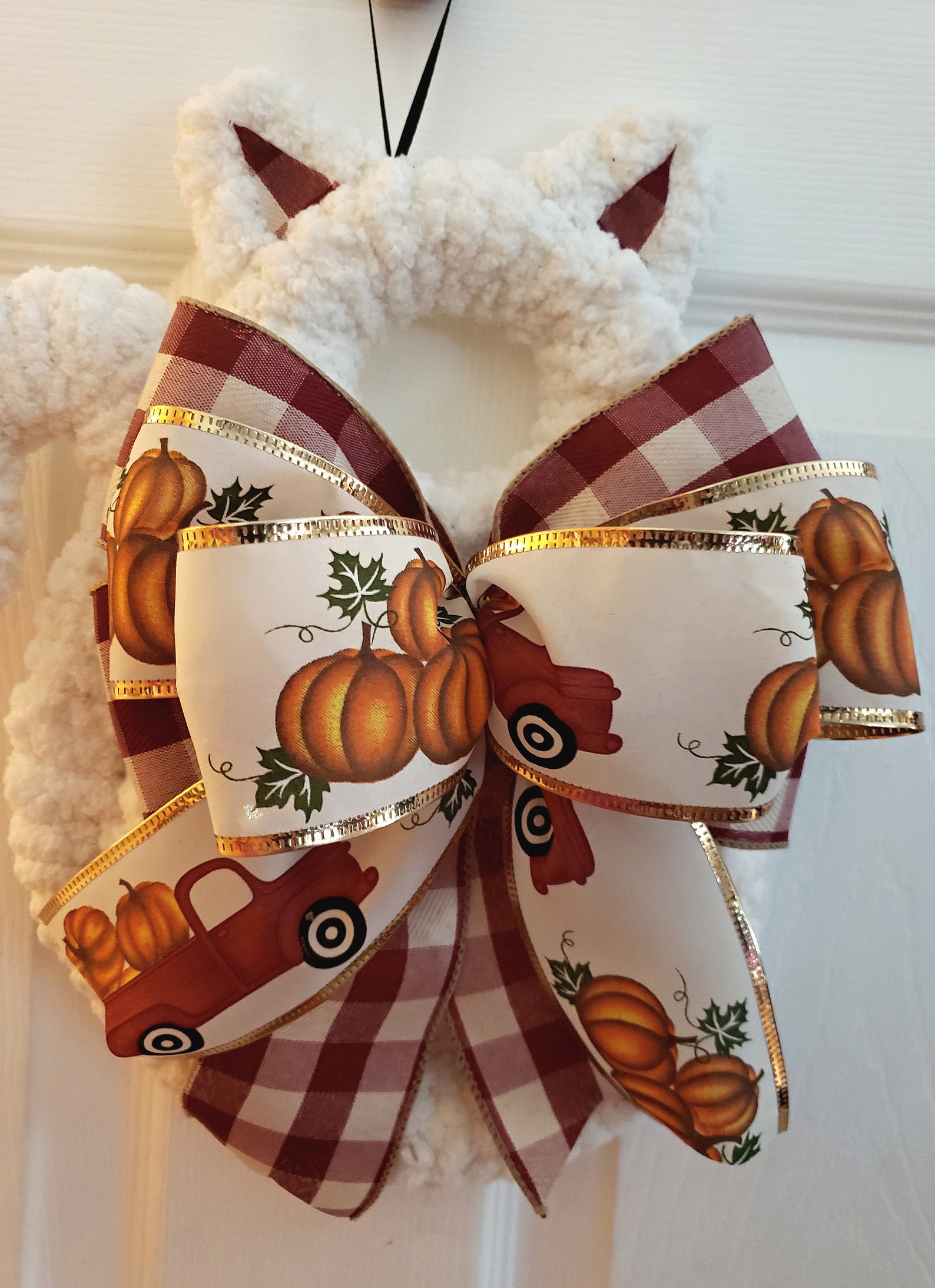 Fall Wreath for Front Door Cat Cheer up Gift for Cat Daddy | Etsy