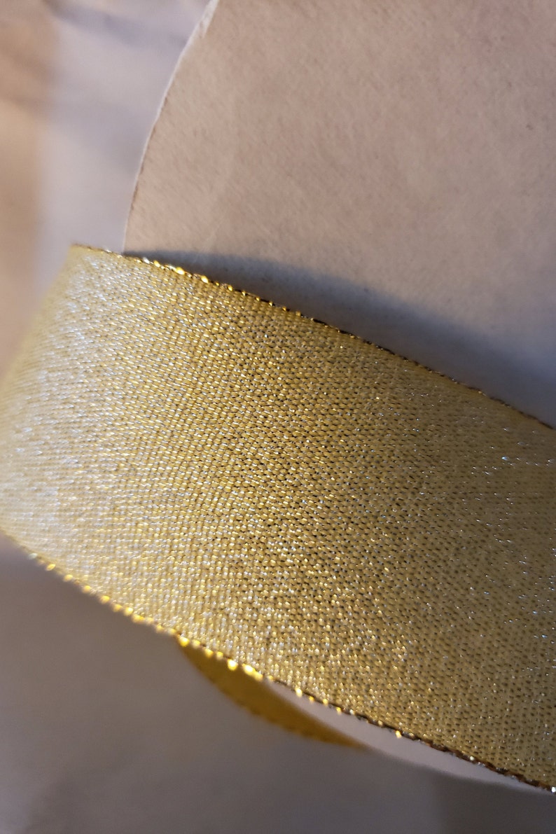 1 3/8 X 10 Yds Gold Ribbon Holiday Ribbon Wholesale - Etsy