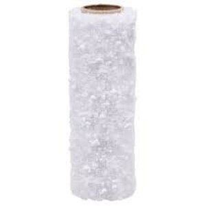 6 Inch X 3 Yds Snowball Deco Mesh for Wreaths White Snow Mesh Snow ...