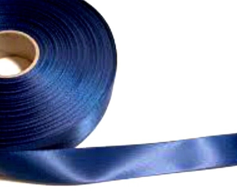 5/8 X 10 Yds Navy Blue Double Faced Satin Ribbon DIY - Etsy