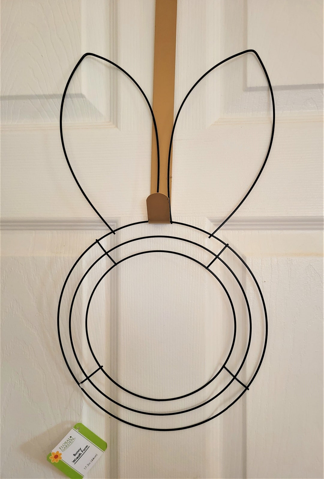 Bunny Shaped Metal Wreath Form Easter Decoration Frame DIY Wreath Deco ...