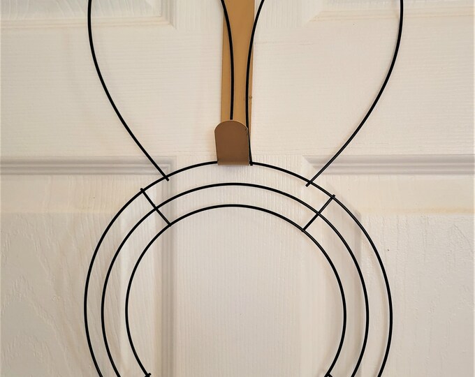 Bunny Shaped Metal Wreath Form Easter Decoration Frame DIY Wreath Deco ...