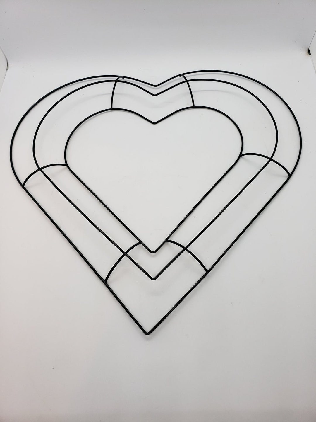 12"x13" Heart Wire Wreath Form DIY Wreaths DIY Heart Wreath Metal ...