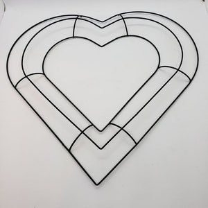 12"x13" Heart Wire Wreath Form DIY Wreaths DIY Heart Wreath Metal ...