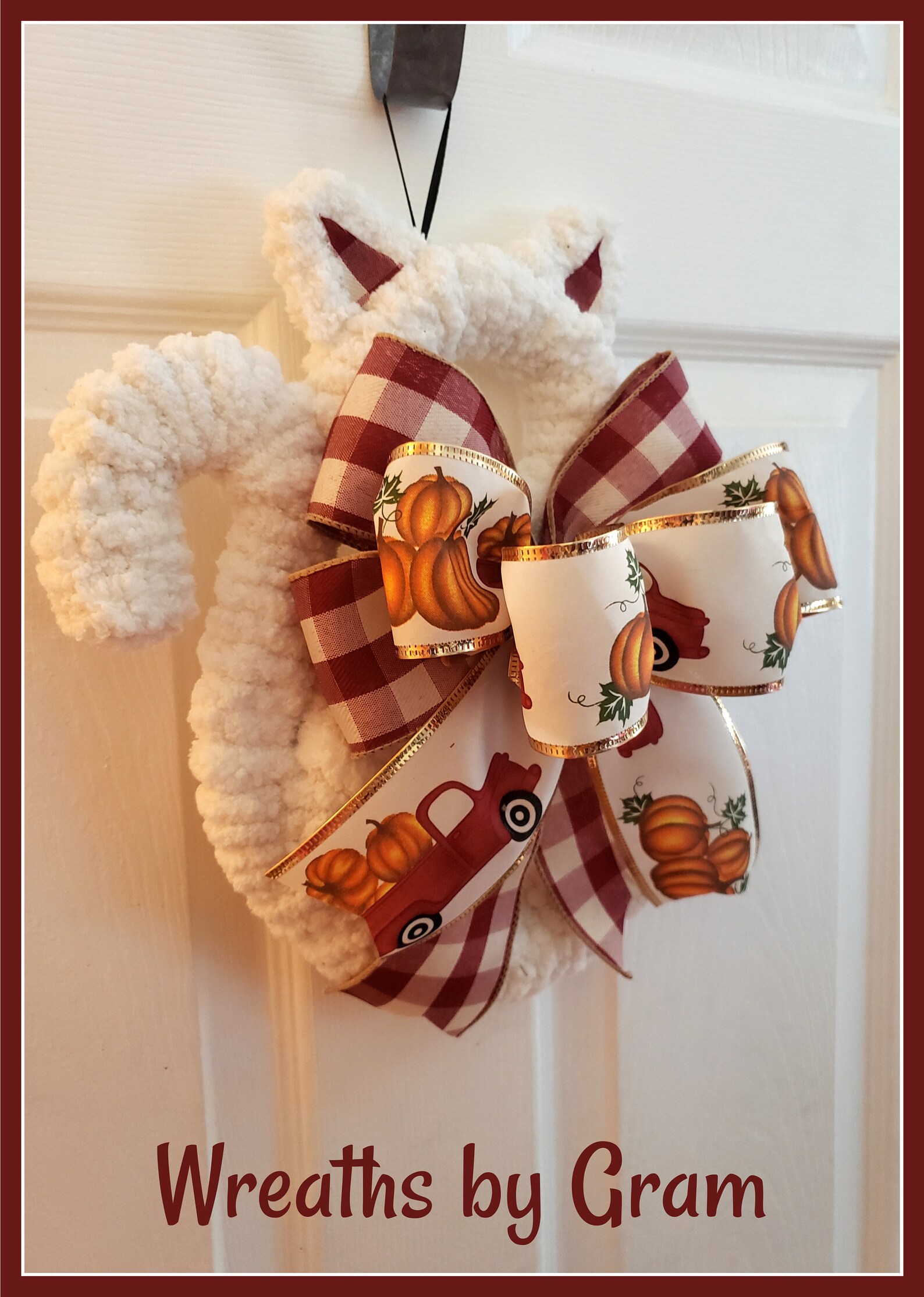 Fall Wreath for Front Door Cat Cheer up Gift for Cat Daddy - Etsy