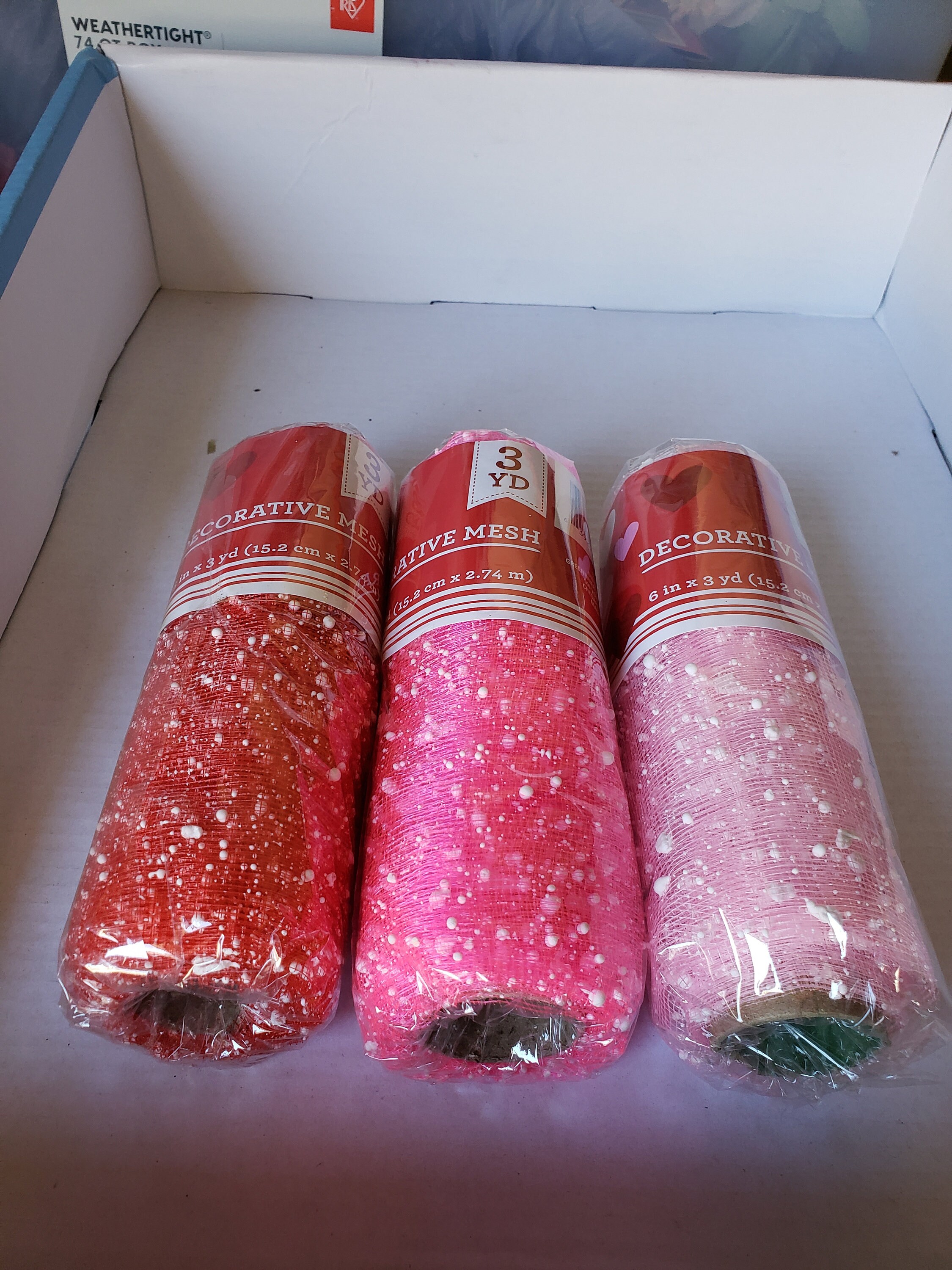 6 Inch X 3 Yds Snowball Deco Mesh for Wreaths Red Tulle Mesh DIY ...