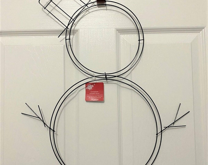 23 X 18 Snowman Shaped Metal Wreath Form Wire Frame for Winter ...