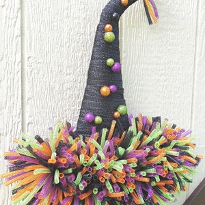 Halloween Witch Hat Autumn Wreath October Birthday Best Selling Gift ...