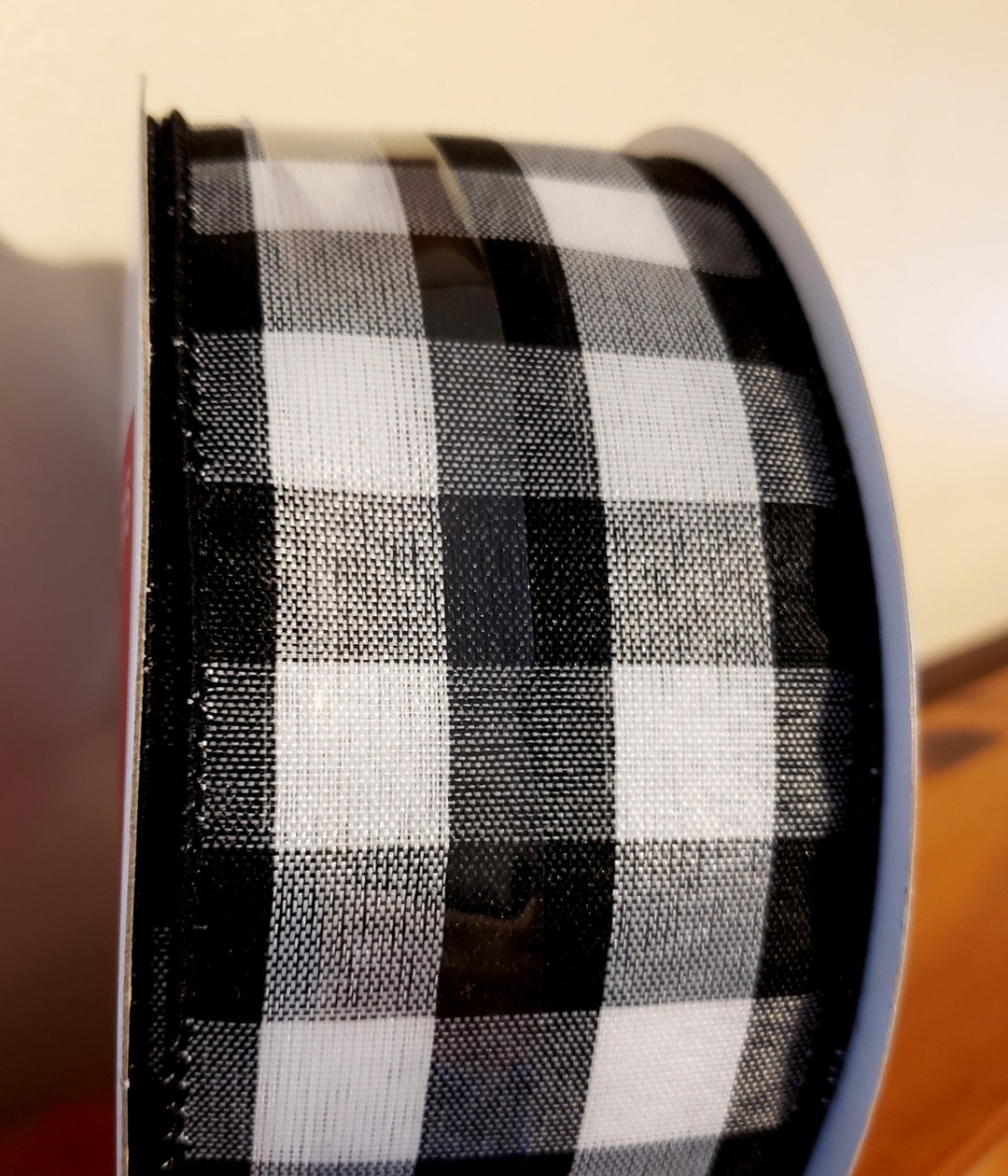 2.5" X 25 Yds Black White Buffalo Check Ribbon DIY Wreaths Buffalo ...