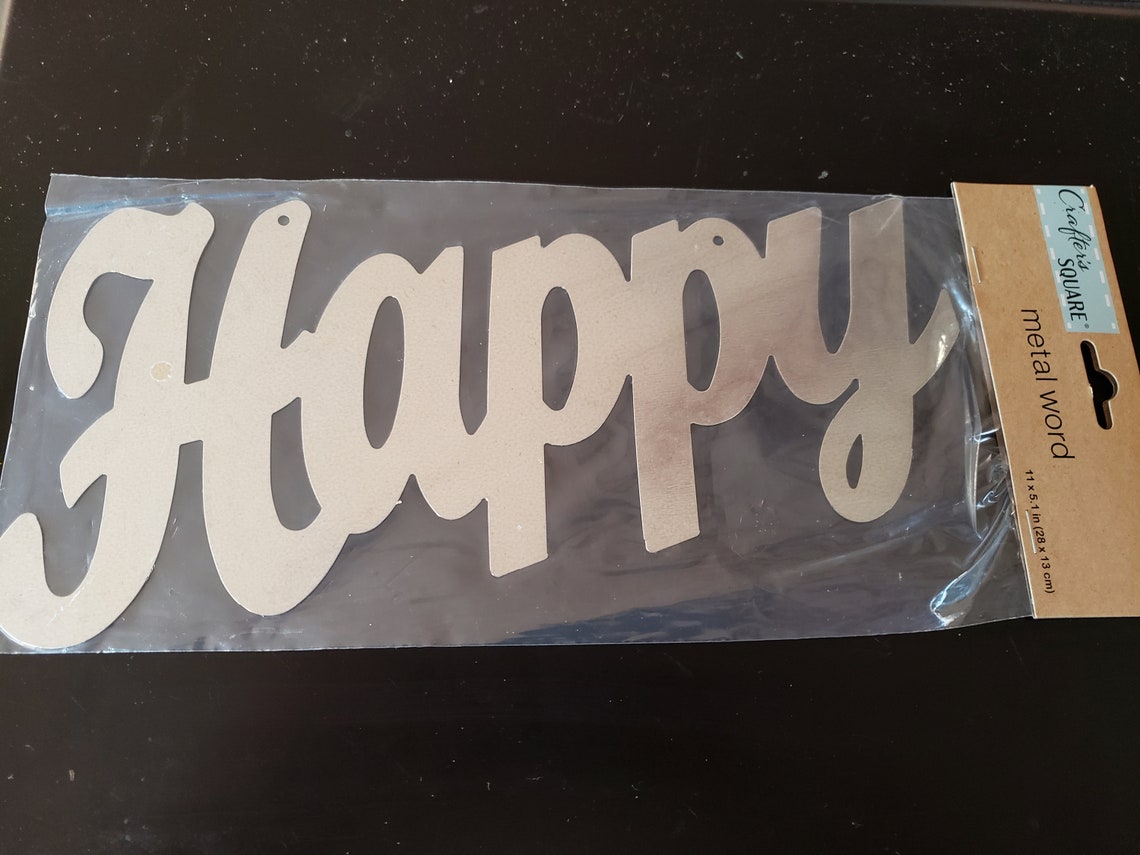 Home Word Cutout Happy Metal Word Art Metal Family Sign - Etsy