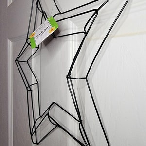 Star Wreath Form Metal Frame Wire DIY Deco Mesh Burlap Door Wreath ...