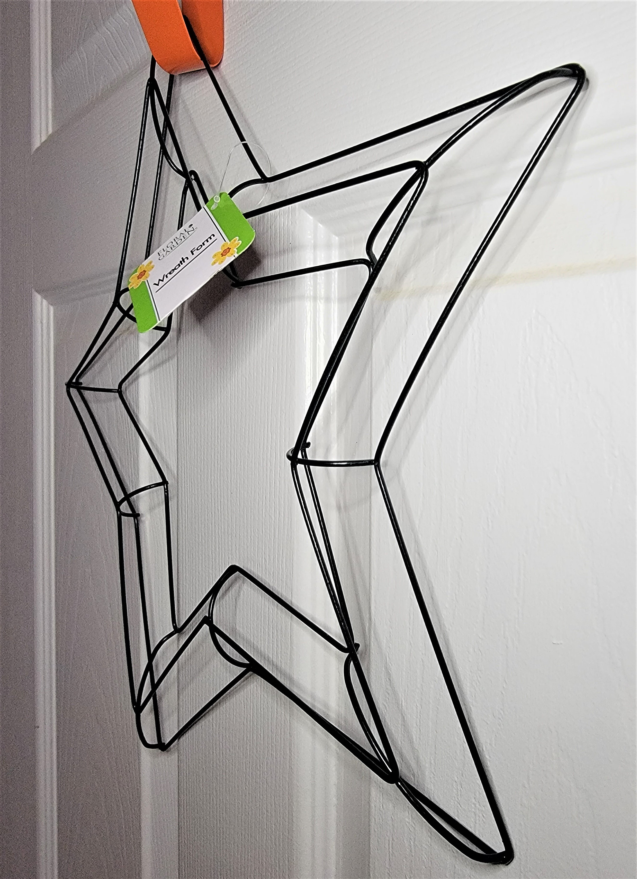 Star Wreath Form Metal Frame Wire DIY Deco Mesh Burlap Door Wreath ...