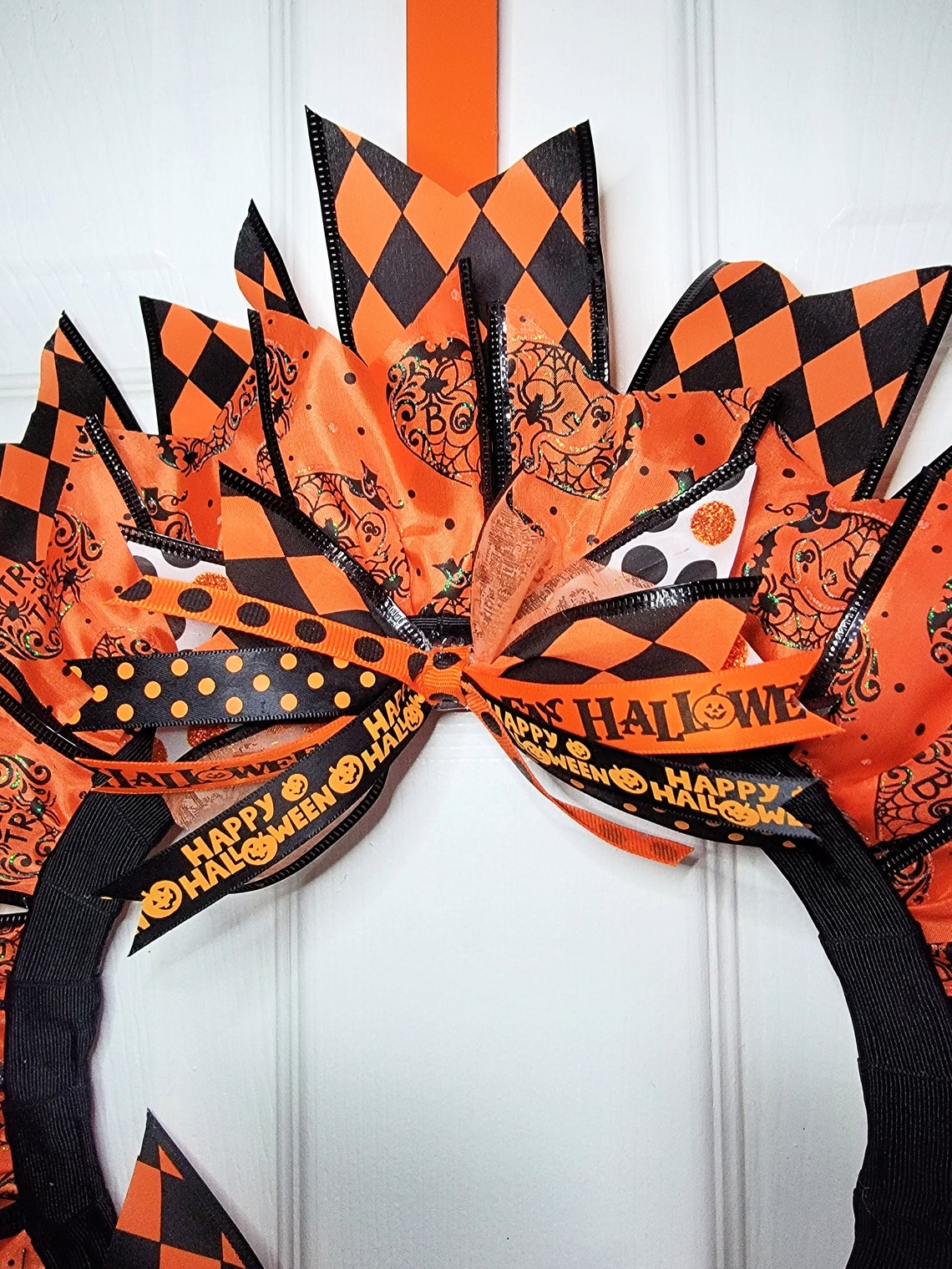 Halloween Wreath Cute Halloween Door Decor Primitive Rustic | Etsy