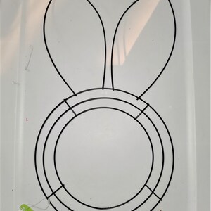 Bunny Shaped Metal Wreath Form Easter Decoration Frame DIY Wreath Deco ...