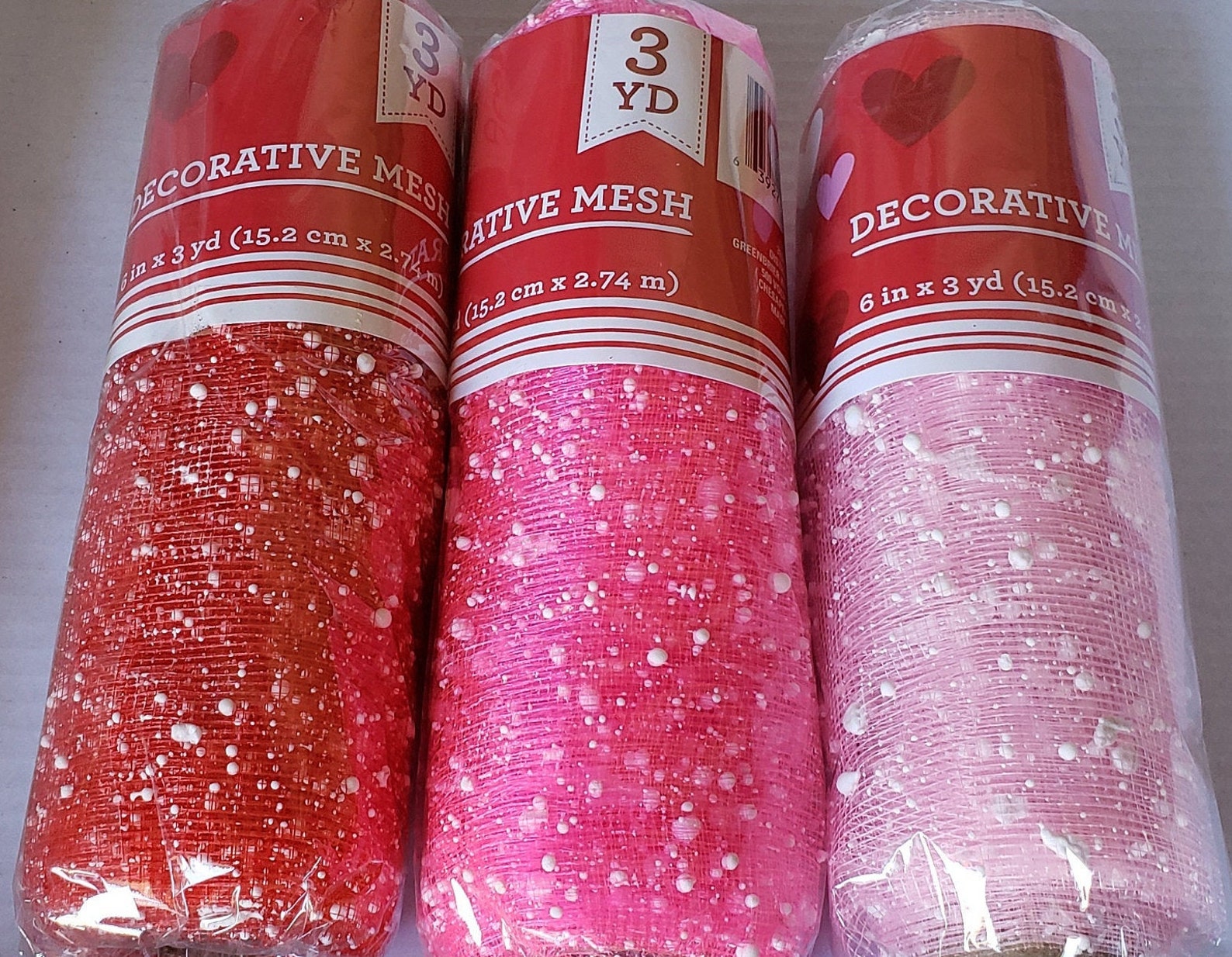 6 Inch X 3 Yds Snowball Deco Mesh for Wreaths Red Tulle Mesh DIY ...
