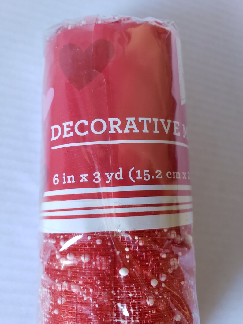 6 Inch X 3 Yds Snowball Deco Mesh for Wreaths Red Tulle Mesh DIY ...