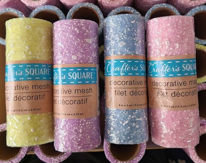 6 Inch X 3 Yds Snowball Deco Mesh for Wreaths White Snow Mesh Snow ...