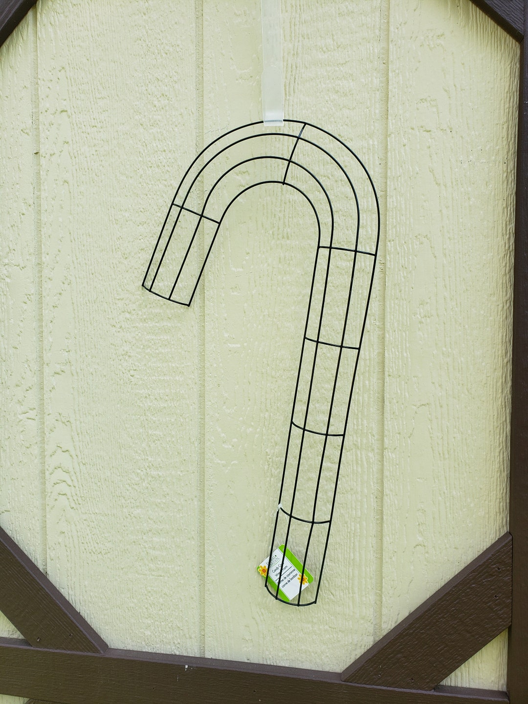 20" Candy Cane Wreath Form Metal Frame Wire DIY Deco Mesh Burlap Door ...