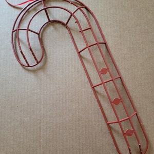 15" Candy Cane Wreath Form Plastic Frame DIY Deco Mesh Burlap Fabric ...
