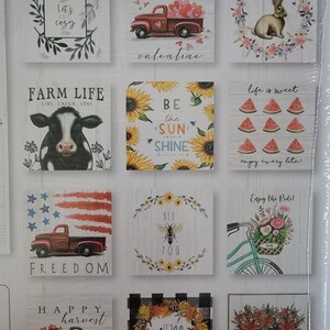 Farm Life Cow Calendar & Decor Set, 2024 Cute Cow Print Wall Sign ...